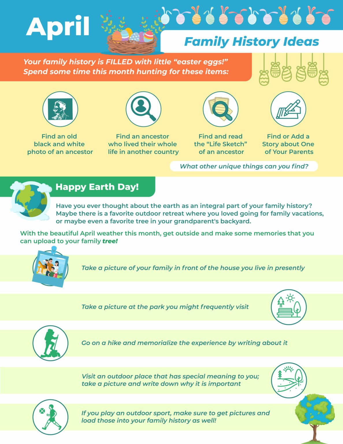 Family History Activity Sheets for Kids and Families · Kenny Eliason